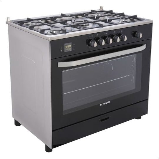Fresh Hammer Digital Gas Cooker, 5 Burners, Black and Silver - 16937 ...