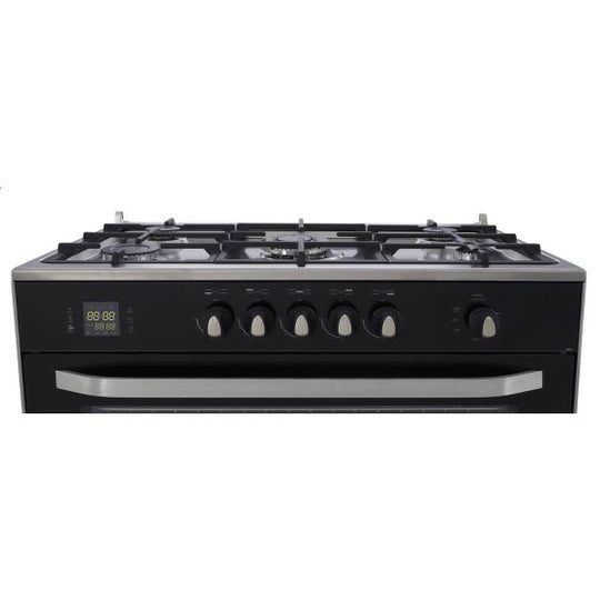 Fresh Hammer Digital Gas Cooker, 5 Burners, Black and Silver - 16937 ...